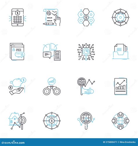 Assessment And Audit Line Icons Collection Analysis And Evaluation