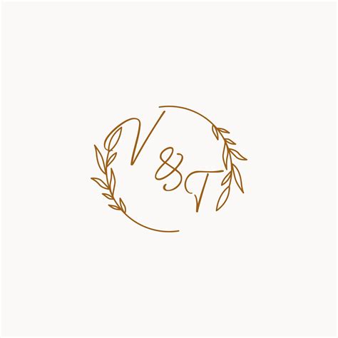 VT Wedding Initials Logo Design 15162073 Vector Art At Vecteezy
