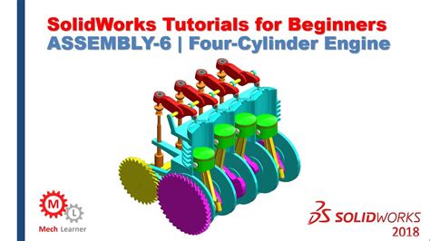 Solidworks Tutorials Assembly 6 Four Cylinder Engine YouTube
