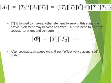 solution of eigenvalue problem using jacobi method