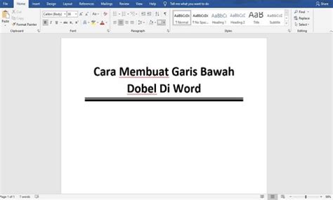 Cara Membuat Garis Di Word Yang Mudah Dan Cepat