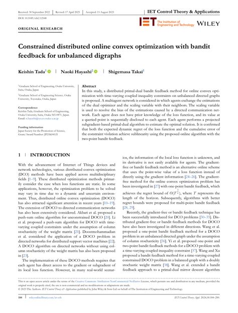 pdf constrained distributed online convex optimization with bandit feedback for unbalanced