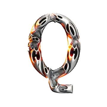 Metallic Text With Fire Effect F Alphabet A To Z Letters Llic Text F