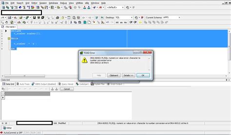My Oracle World Ora 06502 Plsql Numeric Or Value Error