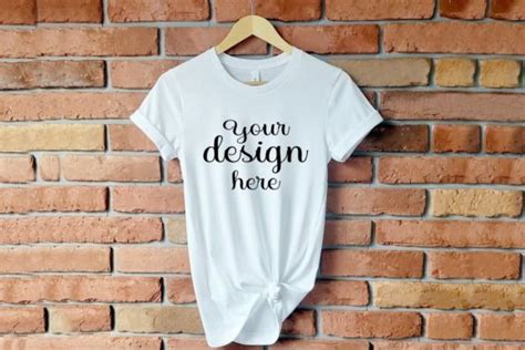 White Bella Canvas 3001 Shirt Mockup Graphic By EasyDesignForYou