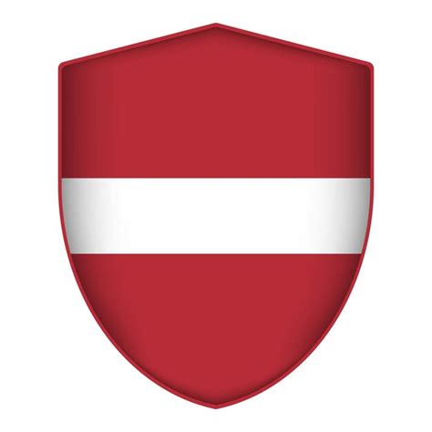 Premium Vector Latvia Flag In Shield Shape Vector Illustration