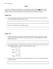 HW 1 Sum22 1 1 Docx HW 1 Assignment HW 1 Instructions For All