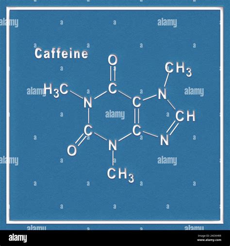 Caffeine Structural Chemical Formula On A White Background Stock Photo
