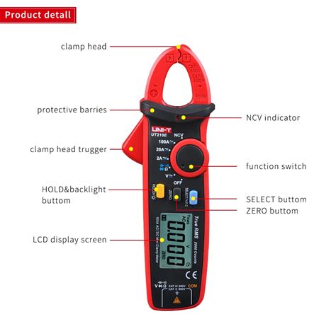 UNI T UT210E True RMS Mini Digital Clamp Meters AC Grandado