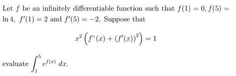 solved let f be an infinitely differentiable function such
