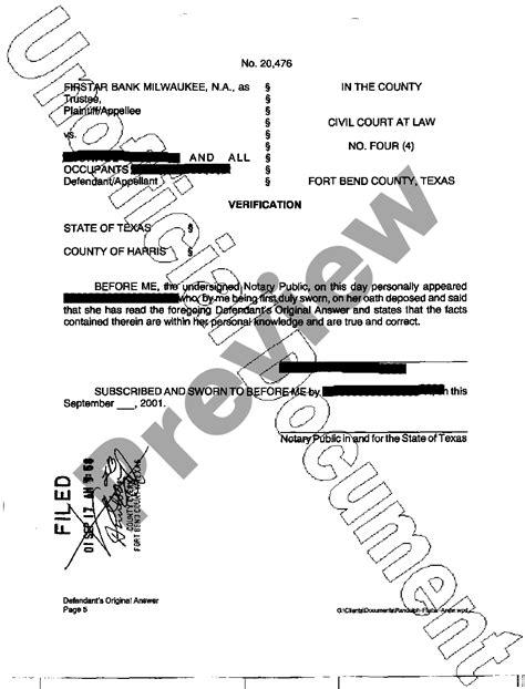 Arlington Texas Defendant S Original Answer Us Legal Forms