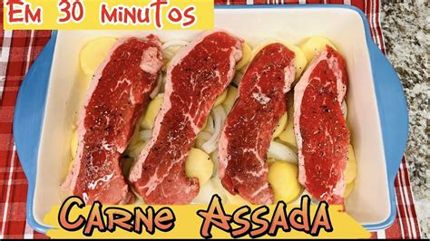CARNE ASSADA NO FORNO BATATAS E FAROFA DE CALABRESA MACIA E