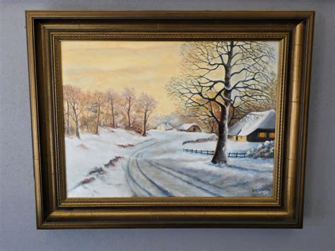 Original Dutch Oil Painting On Canvas Landscape With Etsy