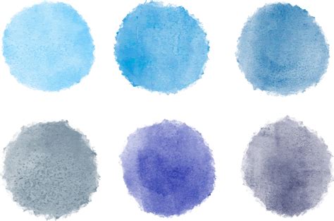 Set Of Watercolor Stain Spots On A White Background Watercolor