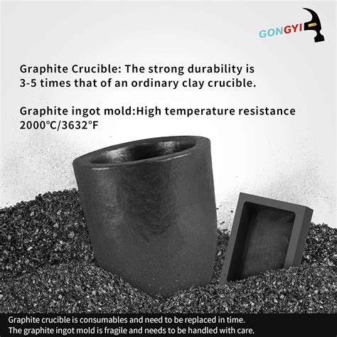 GONGYI Kits de lujo para horno de fusión de propano de 26 5lbs 2700 F