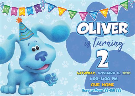 Blues Clues Birthday Invitationblues Clues Birthday Etsy