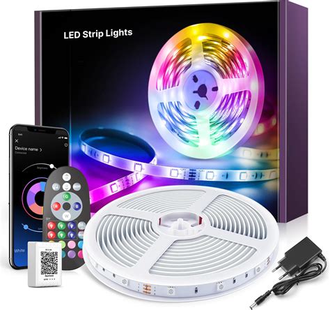 Mexllex Ruban LED 30M Led Chambre Bleutooth Bande Led Multicolore RGB