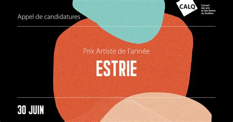 Appel de candidatures au Prix du CALQ Artiste de lannée en Estrie