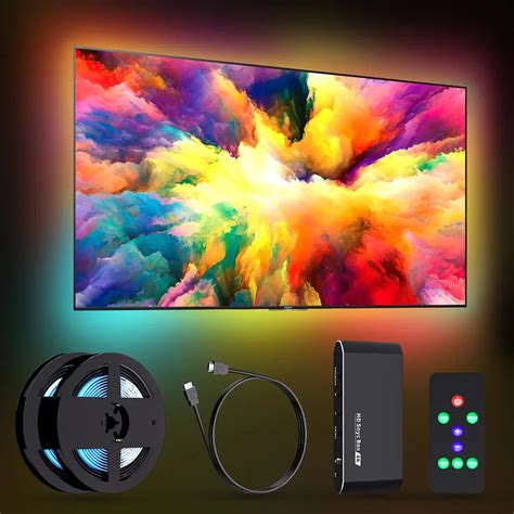 Kit De R Tro Clairage Led D Ambiance Intelligent Pour Tv 4K Hdmi