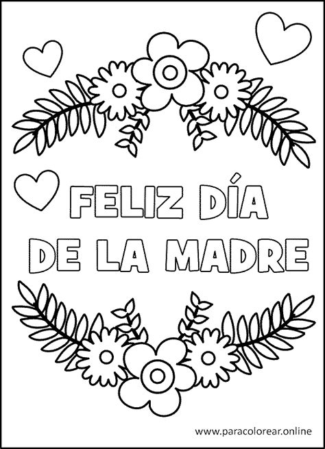 Dibujos del Día de la Madre para Colorear Imprimir y Pintar