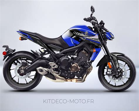 Kit déco Yamaha MT 09 Carbon Bleu Boutique Kit Déco Moto