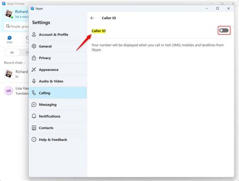 Cómo activar o desactivar el identificador de llamadas en Skype en