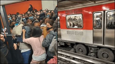 Mujer Intenta Salir Del Metro De La CDMX Y No La Dejan Video Se Viraliza