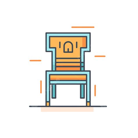 Silla Estilo Dibujos Animados Con Asiento Vector Png Icono Lineal