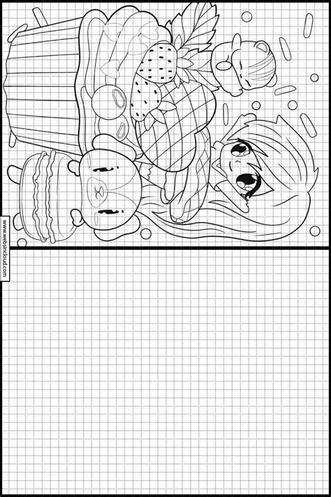 Lær og Tegne Print Tegning Chibi Kawaii piger 47