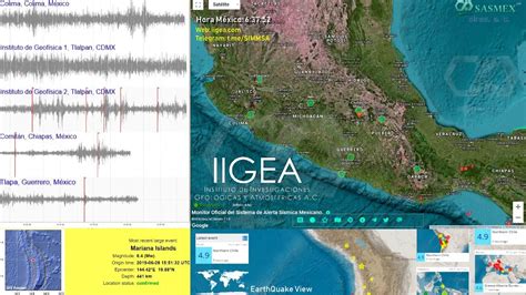 Monitor de Alerta Sísmica de México En Vivo SASMEX Monitoreo