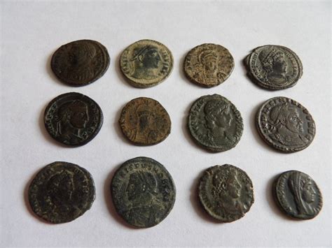 Roman Empire Lot of 12 Late Roman Æ Folles incl Licinius Catawiki
