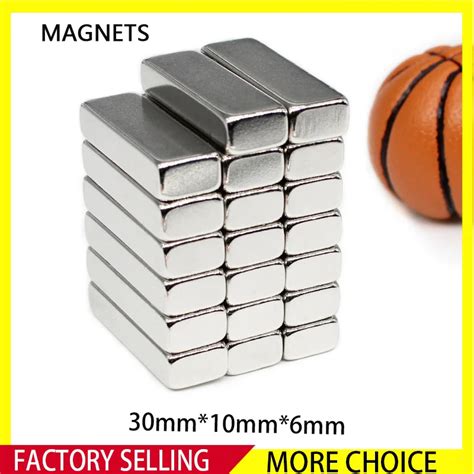 50PCS Block Neodymium Magnet 30x10x10 Mm Super Strong Magnetic N35