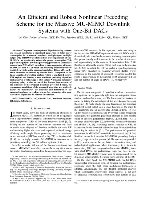 pdf efficient nonlinear precoding for massive mu mimo downlink systems with 1 bit dacs