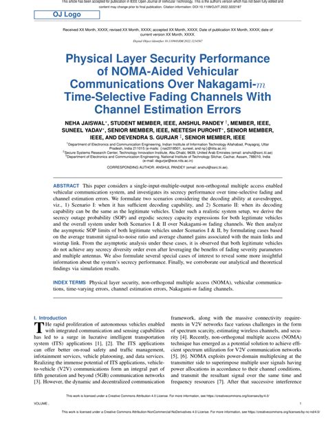 pdf physical layer security performance of noma aided vehicular communications over nakagami