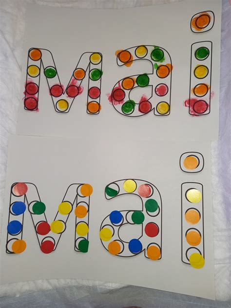 Mai Coloriage Peinture Gommettes