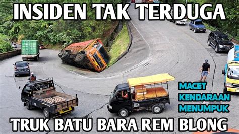 Insiden Laka Hari Ini Truk Muatan Batu Bara Rem Blong Di Sitinjau