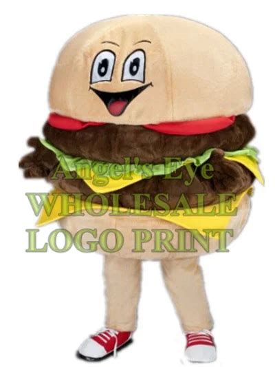 New Burger Mascot Costume Adult Size Cartoon Ham Hamburg Hamburger Fast