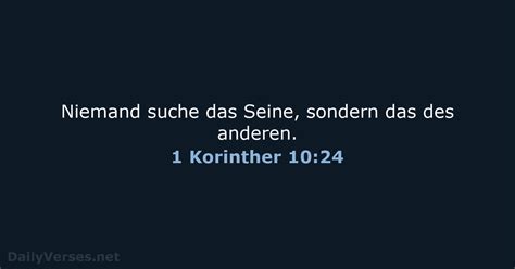 11 Oktober 2023 Bibelvers Des Tages ELB 1 Korinther 10 24