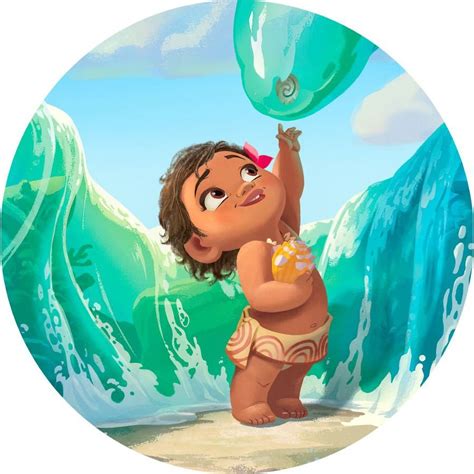 Painel Redondo Tecido Sublimado 3D Moana FRD 3778 Felicitá