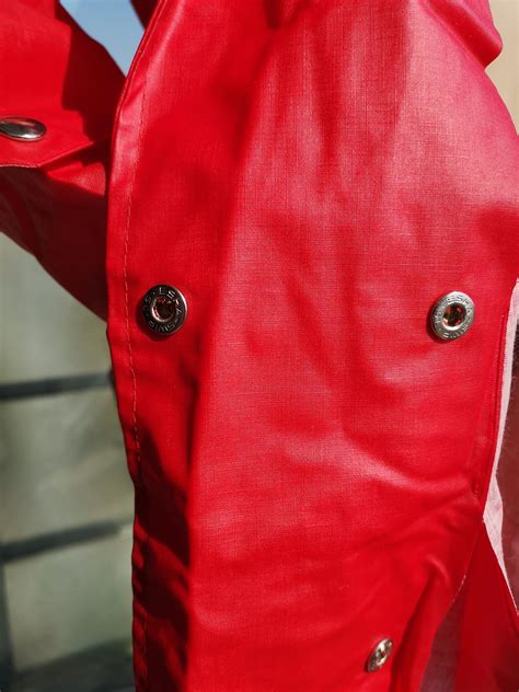 Red RUKKA Raincoat Rainjacket Rubber Coat Latex Pvc Catsuit Etsy UK