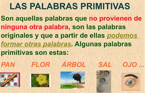 El Rinc N De Quinto Palabras Primitivas Y Palabras Derivadas