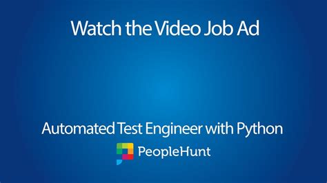 automated test engineer with python youtube
