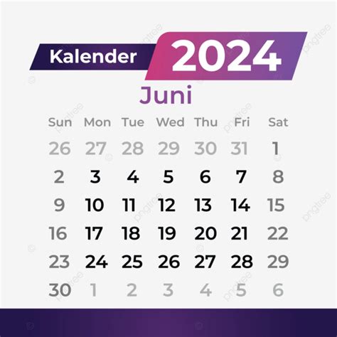 Calendario 2024 Junio Estilo Geométrico Vector PNG Calendario 2024