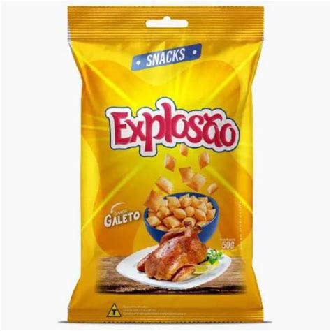 Salgadinho trigo galeto 20 unidades 40gr Explosão Salgadinhos e