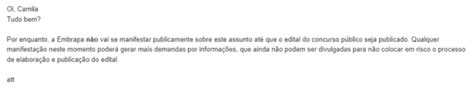 Concurso Embrapa Cebraspe Oficializado Como A Banca
