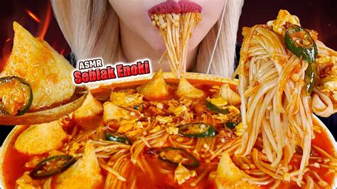 Asmr Seblak Enoki Dan Dumpling Suki Kuah Mala Pedas Spicy Enoki