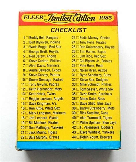 Fleer Limited Edition Baseball Superstars Set Baseball Card Sets