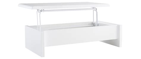 Table Basse Relevable Design Blanche Avec Rangement Lola Miliboo
