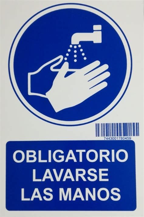 923 Rotulo Obligatorio Lavarse Las Manos 20x30cm Apex Suministros S A
