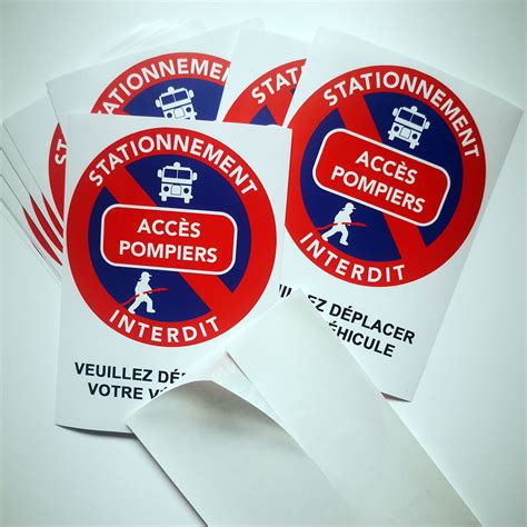 Acc S R Serv S Aux Pompiers Stickerstationnement Interdit